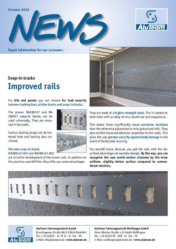 Schneider AluTeam: Cargo Tracks